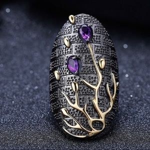 Jewelry | Golden Tree In Night Sky Ring | Poshmark